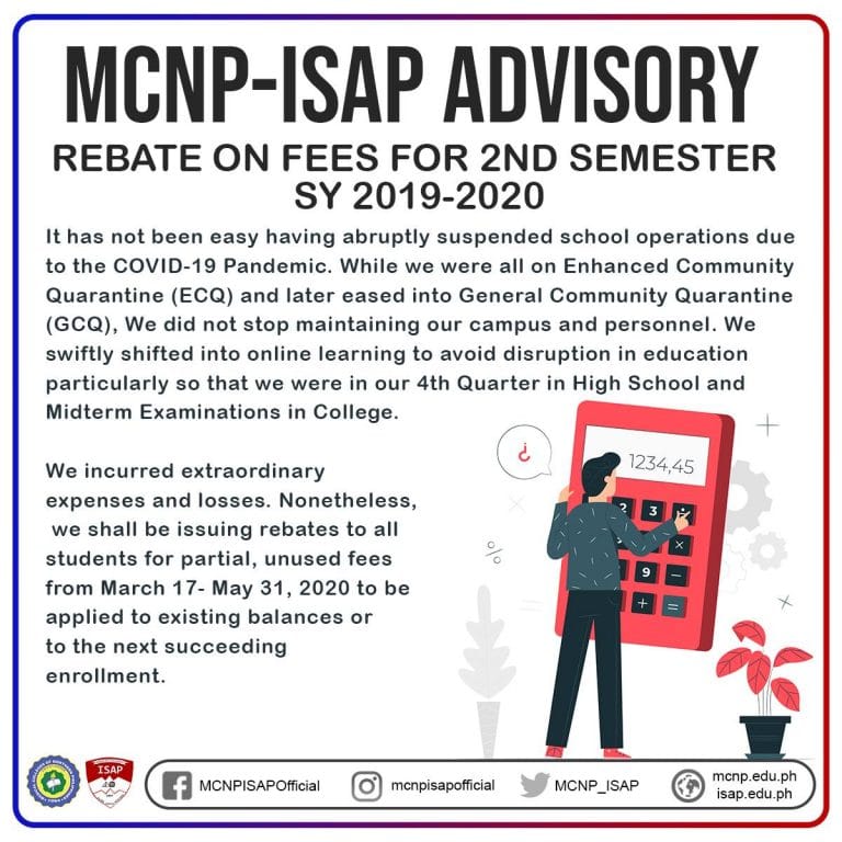 MCNP-ISAP Advisory on School Fees - Medical Colleges of Northern ...