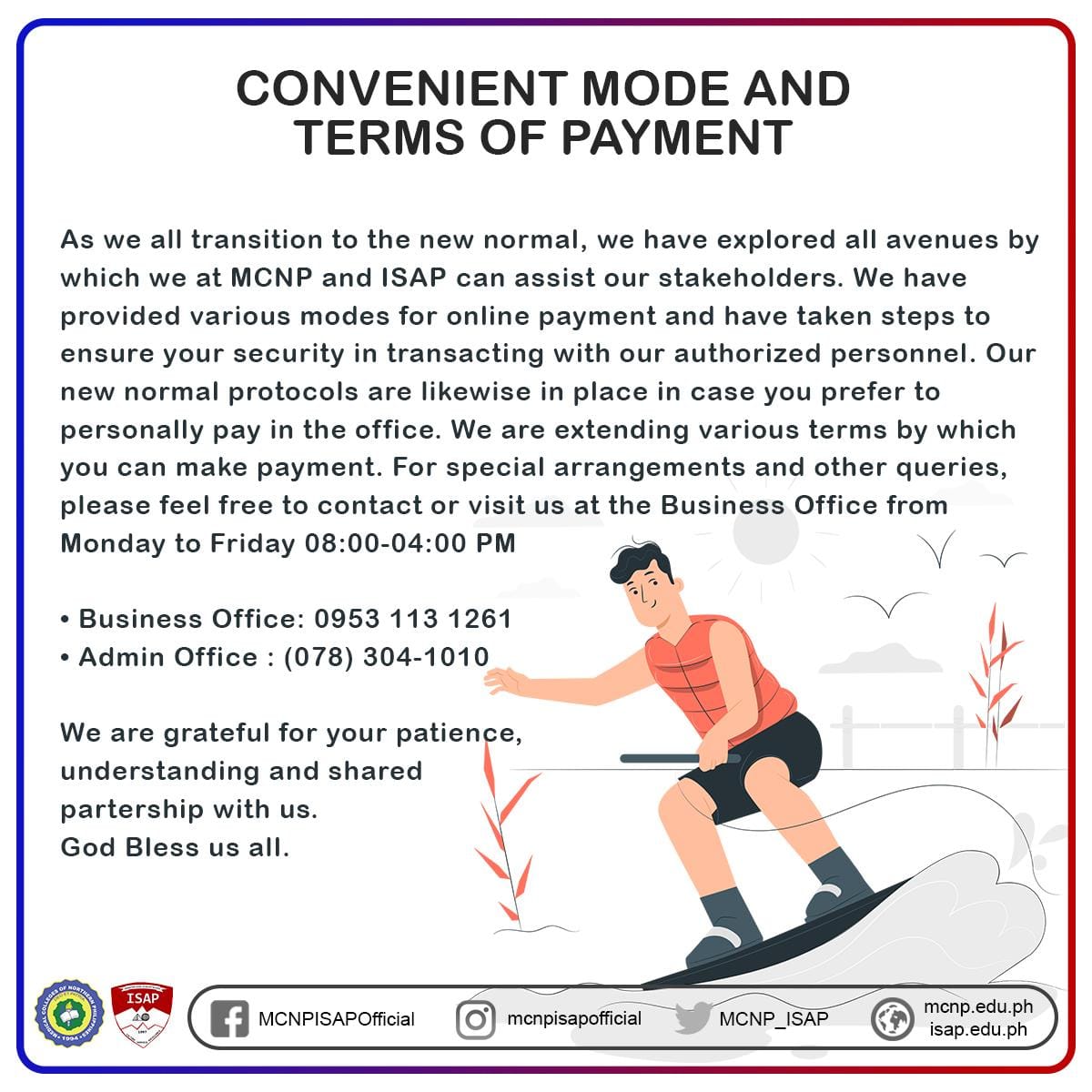 MCNP-ISAP Advisory on School Fees - Medical Colleges of Northern ...